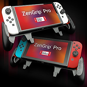 Satisfye – ZenGrip Pro Gen 3 OLED Slim Bundle, Accessories Compatible with Nintendo Switch - The Bundle includes: Black Pro Grip, Slim Case