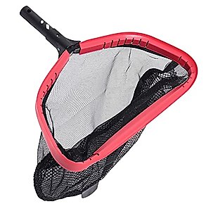 U.S. Pool Supply Professional Heavy Duty 17" Swimming Pool Leaf Skimmer Rake with Deep Double-Stitched Net Bag - Strong Aluminum Frame for Faster Cleaning & Easier Debris Pickup and Removal