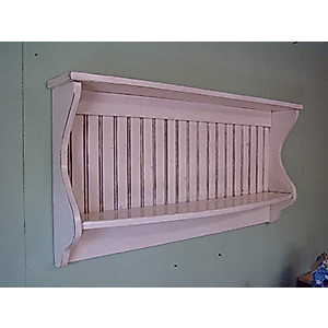 Plate Holder/Primitive Home Decor/Plate And Platter Display/Bowl Rack with Shelf