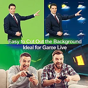 EMART 77in x 92in Collapsible Chromakey Panel Green Screen for Photo Backdrop Video Studio, Live Game, Portable Pull Up, Solid Aluminium Base Wrinkle-Resistant Fabric, Auto-Locking Air Cushion Frame