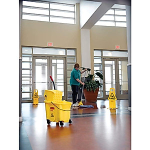 Rubbermaid Commercial WaveBrake 2.0 35 qt. Mop Bucket Yellow