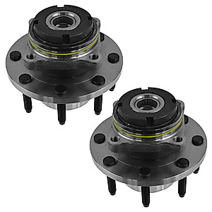TRQ Front Wheel Hub Bearings Assembly Set Compatible with 1999-2001 Ford F-250 Super Duty F-350 Super Duty