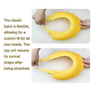 PandaEar Baby Shower Cap Hair Washing Hat| 2 Pack Waterproof Adjustable Silicone Bath Hat for Eye and Ear Protection| Cute Crown Shape