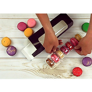PacknWood 210MACINS7 Long Clear Insert 7 Macarons - 8.4 x 2.4 x 0.8 In44; Pack Of 150