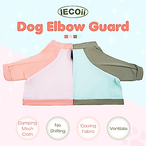 IECOii Dog Shirt,Dog Summer Shirt for Large Dogs,Breathable Dog Summer T Shirt for Dogs Shirts Boy Girl,Cool Dog Shirt with Sleeve to Stop Licking,Dog Elbow Brace Protector Shirt for Surgery Recovery