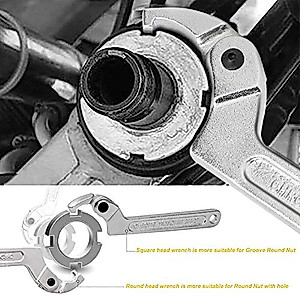 Vmotor Chrome Vanadium C Spanner Tool Adjustable Hook Wrench - 3/4-2"(19-51mm)