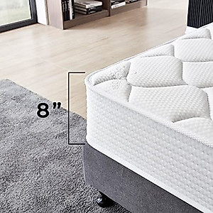 California King Mattress - 8 Inch Cool Memory Foam & Spring Hybrid Mattress with Breathable Cover - Comfort Tight Top - Rolled in a Box - Oliver & Smith