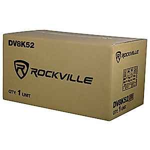 Rockville DV8K52 Dual 8" K5 1600w Car Subwoofers+Vented Sub Enclosure Box/2 Ohm