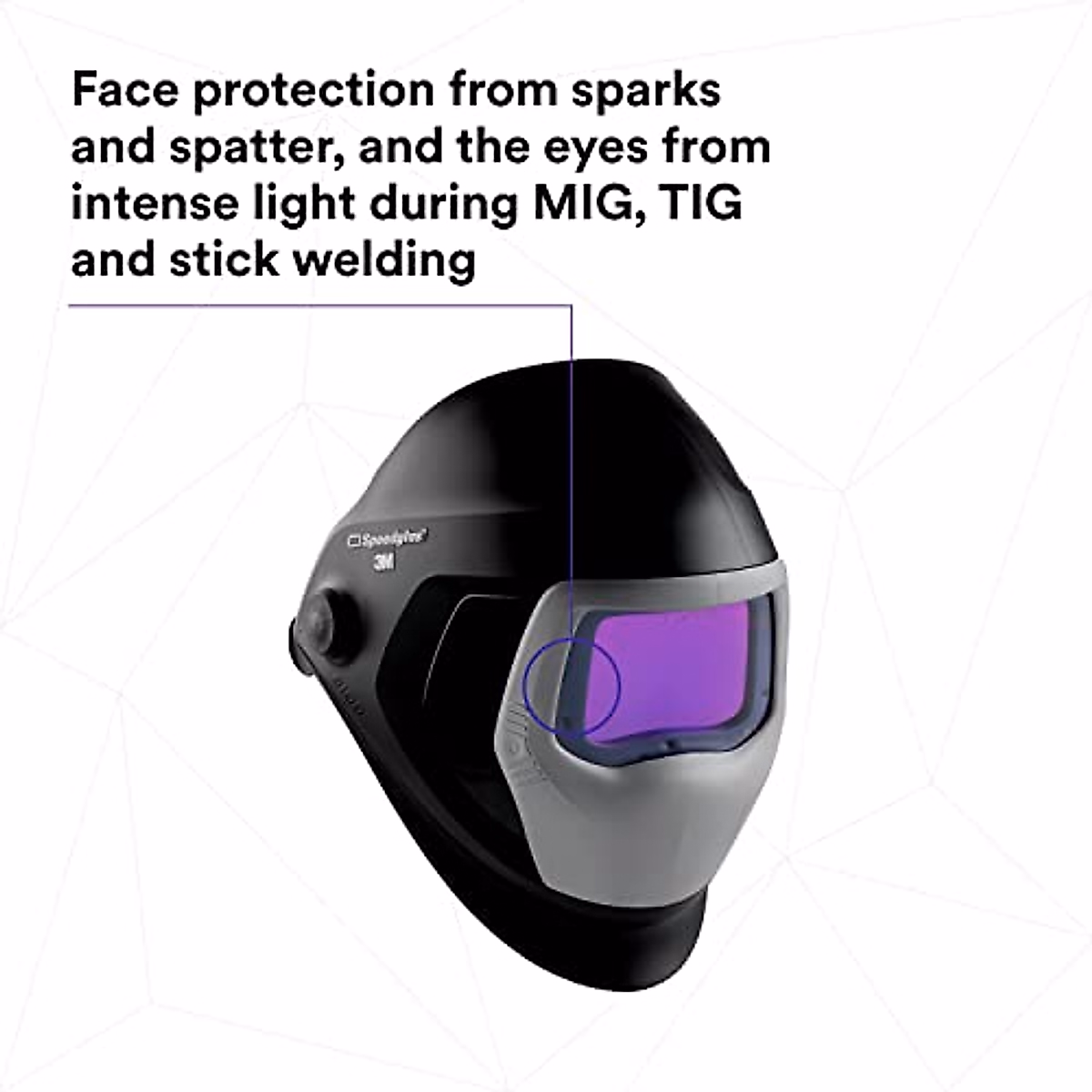 3M Speedglas Welding Helmet 9100, 06-0100-30iSW, with Auto-Darkening Filter 9100XXi 3 Arc Sensors for MMAW TIG MIG Tack Plasma Arc Welding and Grinding Mask, 1 Each, Black