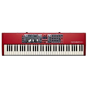 AMS-NELECTRO6D-73 Keyboard with 73-note Semi-Weighted Waterfall Keybed (Renewed)