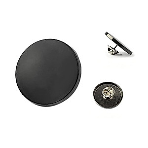 MAHAVIMOKSA 10pcs Flat Surface Metal Buttons Pins No Sew & No Tools Instant Replacement Snap Tack Button for Craft Clothing Coat Pant Bag Purse (Black 20mm)