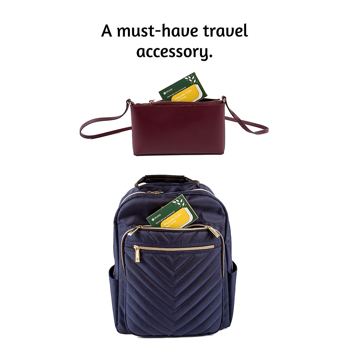 Toilet Seat Covers Disposable - Flushable & Biodegradable Travel Accessories for Adults, Kids, Toddlers | Travel, Road Trips, Camping, Potty Training Essential, & so much more! (10 packs of 10 sheets)