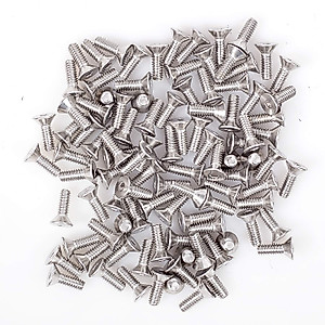 KINJOEK 100 Packs 1/4-20 x 3/4 Inch Flat Head Socket Cap Screws, Allen Hex Socket Drive Countersunk Bolts, 304 Stainless Steel 18-8, Full Thread, Bright Finish, Heavy Duty Hexagon Machine Screw