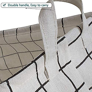 YRHOME Storage Bins 6PCS Rectangular Storage Baskets Fabric Storage Container with Handles Collapsible Basket for Toy Clothes Books Cosmetics Organization,Shelves Basket Organizer