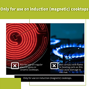 Cook's Aid 2 Pcs Induction Cooktop Protector Mat - (Magnetic) Induction Stove Protector - for Induction Stove, Multifunctional Silicone Mats - for Cooktop Cover, Microwave mat, Trivet