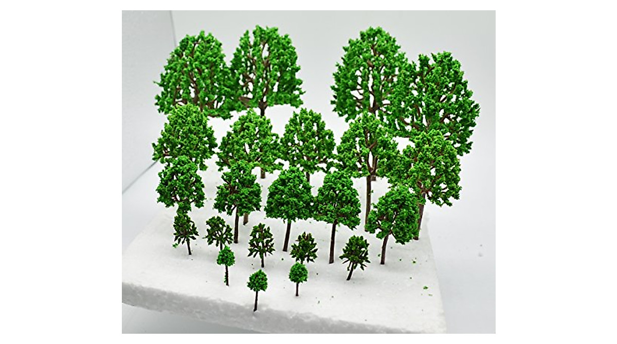 Realistic 23-Piece Model Trees Set for Scenic Miniatures