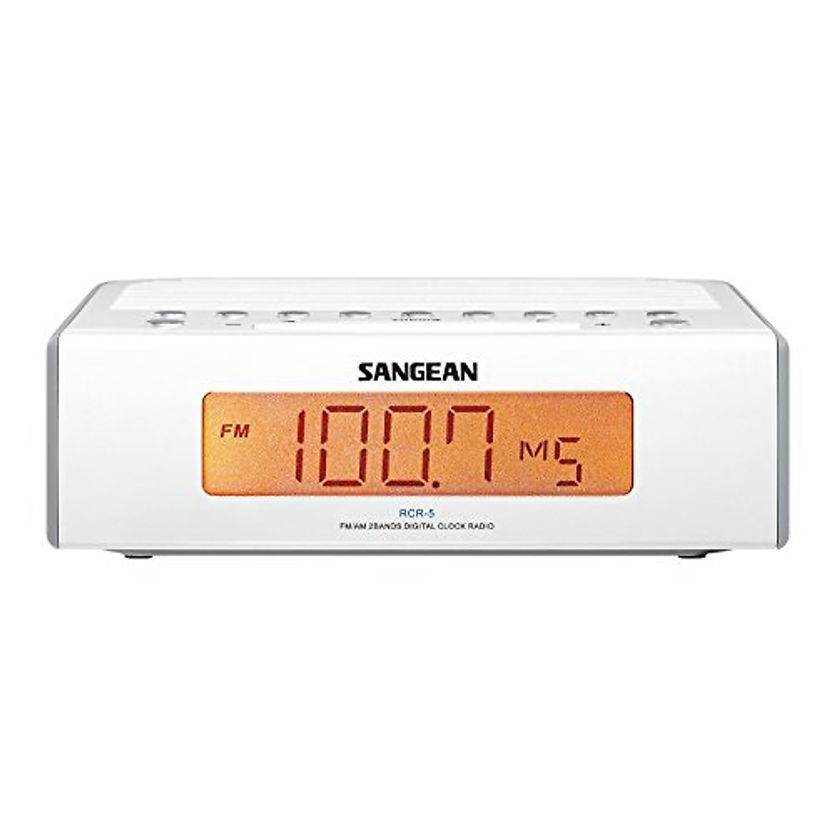Sangean RCR-5 Digital AM/FM Clock Radio, White