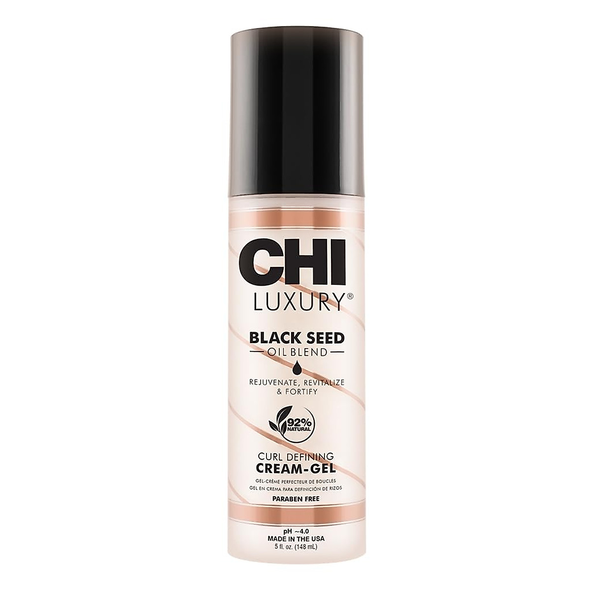 CHI Luxury Black Seed Oil Curl Defining Cream Gel, Defines Curl, Controls Frizz & Strengthens Hair For Shine, Sulfate, Paraben & Gluten-Free, 5 Oz