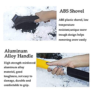 Snow Shovel, Multifunctional Snow Shovel Long Rod Deicing Ice Sweep Tool Snow Removal Brush for Winter Car Accessories