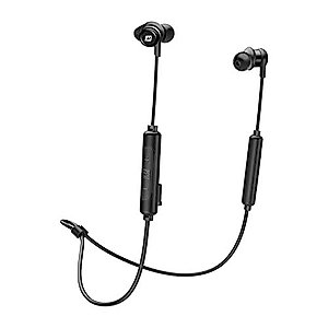 MEE audio M9B Bluetooth 5.0 Wireless in-Ear Headphones with Built-in Headset Microphone - 9 Hours Long Battery Life, IPX5 Waterproof Noise Isolation Earbuds - for Workout Gym Sports Black