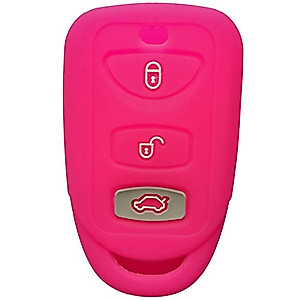 Coolbestda Silicone 3 Buttons Smart Key Fob Remote Cover Case Keyless Jacket Protector Holder for Hyundai Elantra Genesis Sonata Kia Sorento Forte Optima Rondo Spectra