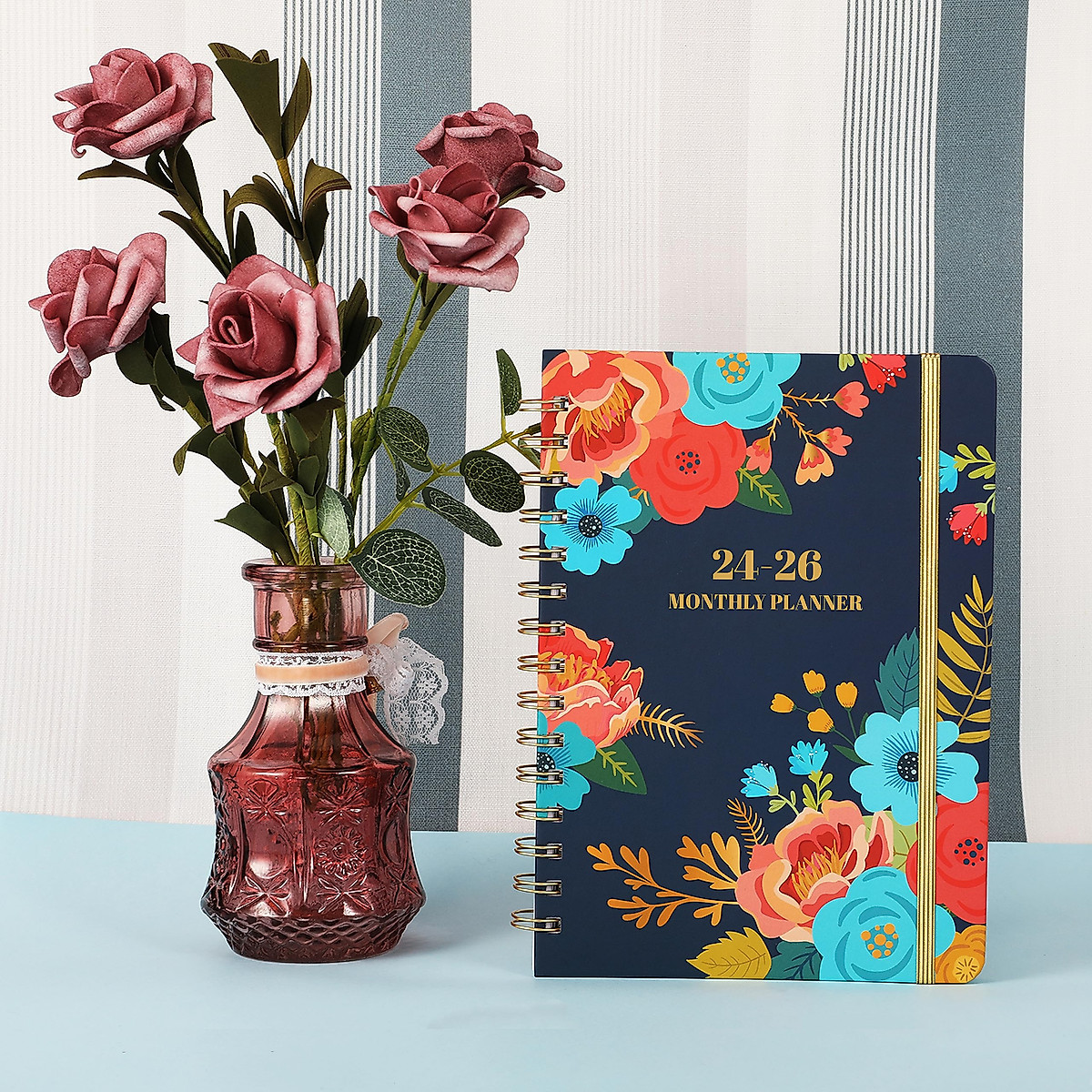 2023-2025 Monthly Planner - Monthly Planner, 3 Year Monthly from Jan. 2023- Dec. 2025, 6" x 8.3" , with Tabs, Monthly Calendar Planner with Pocket, Contacts and Passwords, Twin-Wire Binding