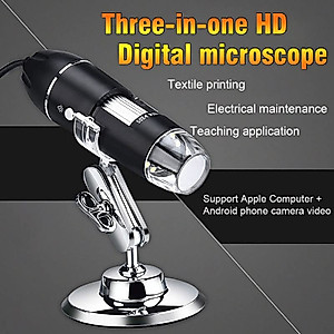 Handheld Digital Microscope Accessories 3 in 1 1600X 8 LED Handheld Digital Microscope Camera, with Stand Microscope Accessories