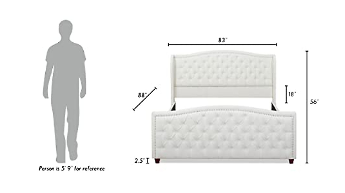 Jennifer Taylor Home Marcella King Bed Set - Elegant Upholstered Design