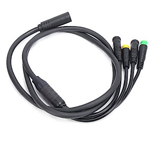 Archuu E-Bike 1T4 Cable, Waterproof 1T4 Electric Bike Cable Mid Motor Brake Lever Throttle Connector for Electric Bike Conversion Kits