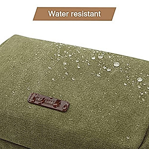 BAGSMART Toiletry Bag for Men, Canvas Travel Toiletry Organizer Dopp Kit Water-resistant Shaving Bag for Toiletries Accessories,Green-Large