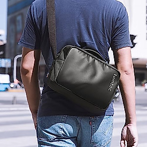 tomtoc Daily Shoulder Bag for 10.9-inch iPad Air 5, 11-inch iPad Pro, Messenger Bag for 9.7-10 inch Tablet, Waterproof Crossbody Bag with Smart Organization for Accessories/Essentials Lightweight