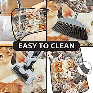 Kitchen Mat Cute Kitty Cat Kitchen Floor Mat Cushioned Anti-Fatigue Kitchen Rug 3D Cat Non-Slip Kitchen Rugs and Mats Comfort Mat for Kitchen, Floor Home, Office, Sink, Laundry