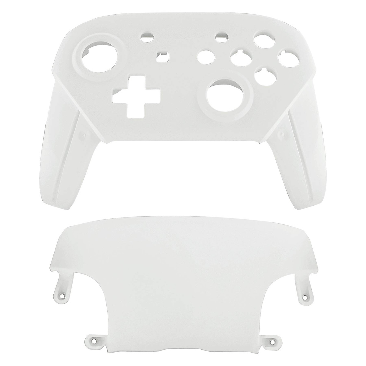 eXtremeRate White Faceplate and Backplate for Nintendo Switch Pro Controller, DIY Replacement Shell Housing Case for Nintendo Switch Pro - Controller NOT Included