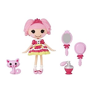 Lalaloopsy Mini Doll - Jewel Sparkles with Mini Pet Persian Cat, 3" Mini Princess Doll with Accessories, in Reusable House Package playset, for Ages 3-103, Multicolor, 579045