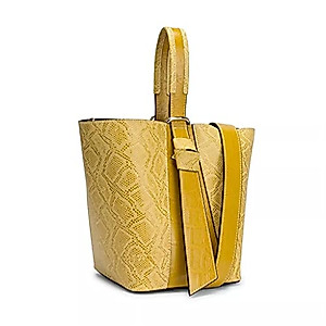 DANN Women's Leather Handbags Women's Bucket Tote Bags Shoulder Messenger Bags (Color : D, Size