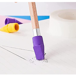 Pencil Top Eraser 25 Pack Pen Gear Multicolor Latex Free School Office Supplies