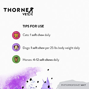 ThorneVet PhytoprofenVET – Inflammatory Support for Dogs, Cats & Horses, 60 Soft Chews