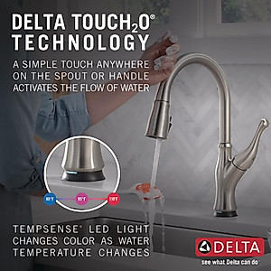 Delta Faucet Ophelia Brushed Nickel Faucet with Pull Down Sprayer for Kitchen Sink, Magnetic Docking, SpotShield Stainless 19888TZ-SP-DST