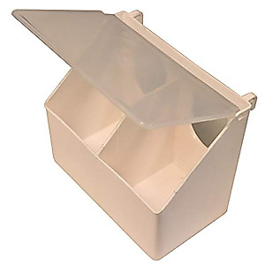 Rite Farm Products 2 Hole Plastic Quail Pigeon Dove Bird Outside of CAGE Feeder