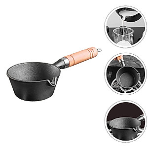 Cabilock Cast Iron Pot Pasta Pot Cast Iron Pot, Baking Heating Holder Cheese Heating Pot Kitchen Butter Heating Pot 1 Pc Butter Cast Iron Pot Pasta Pot