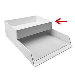 Amazon Basics Plastic Desk Organizer - Accessory Tray, White
