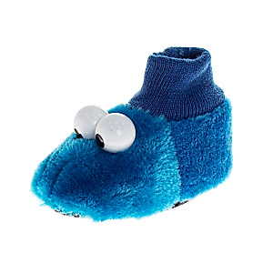 Sesame Street Unisex-Baby Cookie Monster Puppet Slipper, Blue, 7/8 Child US Toddler