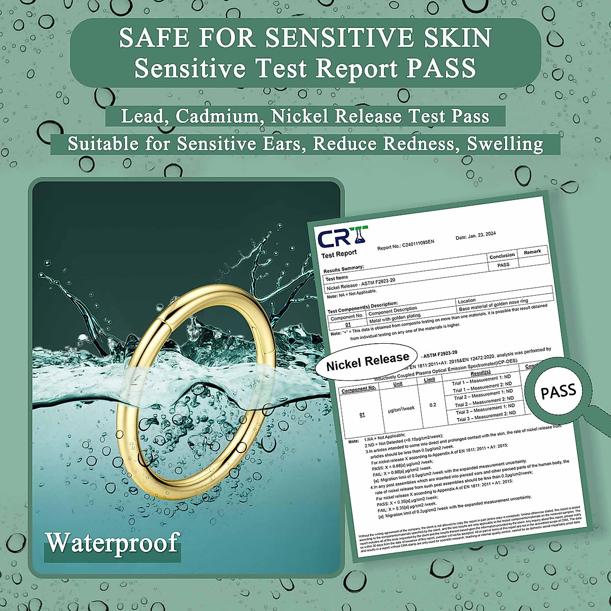 Jstyle 16G Surgical Steel Hinged Clicker Nose Rings Hoop for Septum Cartilage Helix Daith Tragus Rook Conch Lip Ear Lobe Sleeper Earrings Body Piercings for Women Men