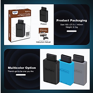 BITFUNX RetroScaler SEGA Saturn Wireless Controller Adapter - Supports SEGA Saturn Game Console, Compatible with PS3/PS4/PS5, Xbox One S, Series X/S, Switch Pro Bluetooth Controllers