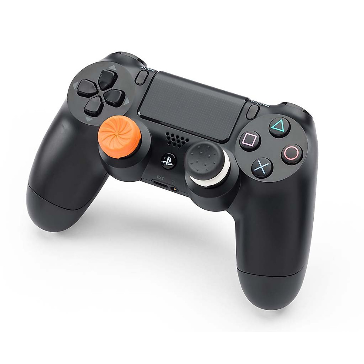 KontrolFreek GamerPack VX for PlayStation 4 (PS4) Controller | Performance Thumbsticks | 3 High-Rise, 1 Mid-Rise Concave | Black/Orange