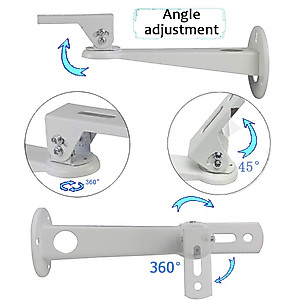 2-Be-Best Mini Projector Wall Mount 360°Rotation 7.8” Length 11 lbs Load Projector Hanger with Screw Thread Adapters Mini Projector Camera Camcorder Mount White