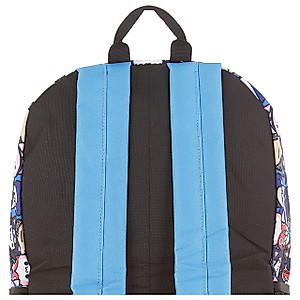 Naruto Cat Nyaruto! Allover Backpack Defense Battle of Konoha Bookbag - Nyaruto! Knapsack for All (Blue)