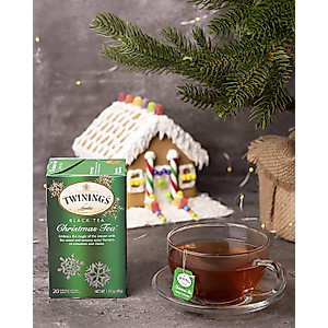 Twinings Christmas Tea and Winter Spice Tea Variety Pack - 1 Caffeinated Spiced Black Tea and 1 Caffeine-Free Spiced Camomile Herbal Tea, Bags Individually Wrapped, 20 Count (Pack of 2)