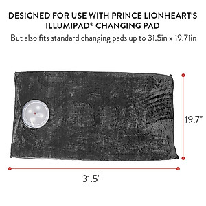 Prince Lionheart IllumiPAD Changing Pad Cover, Grey