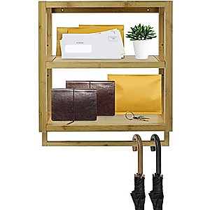 Sorbus Bamboo Wall Mounted Rack for Bathroom, Kitchen & More